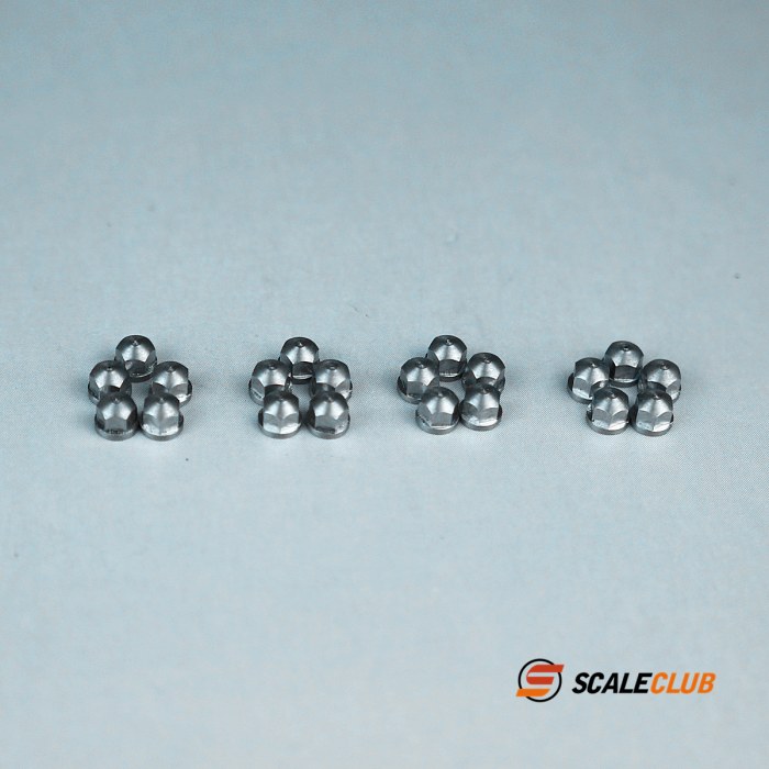 SCALECLUB sTAINLESS STEEL 3.0MM round head wheel nut（bullet type nut）