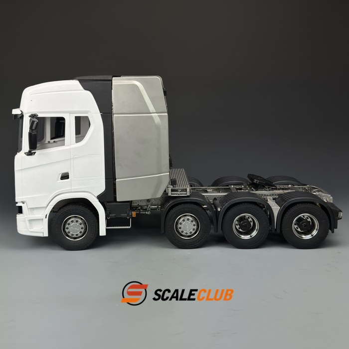 SCALECLUB 1/14 SCANIA 770S Full metal stainless steel 8x8 SLT Chassis ...