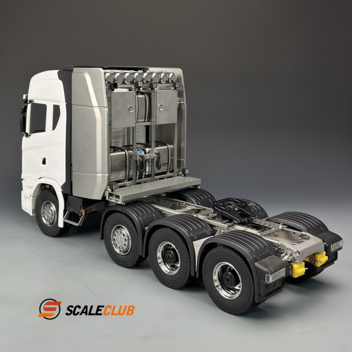 SCALECLUB 1/14 SCANIA 770S Full metal stainless steel 8x8 SLT Chassis ...
